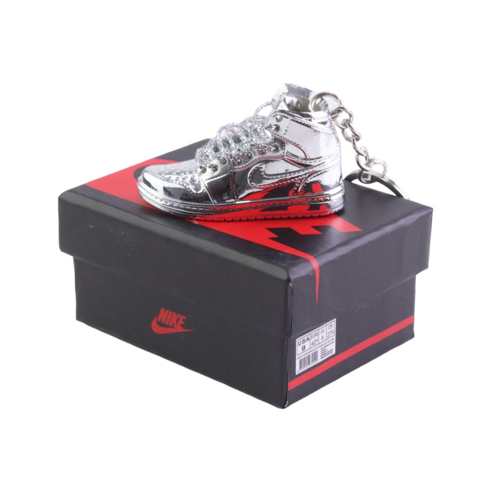 AJ 1 High Top Trainer Keychain With Mini Shoe Box – Lounge Kicks