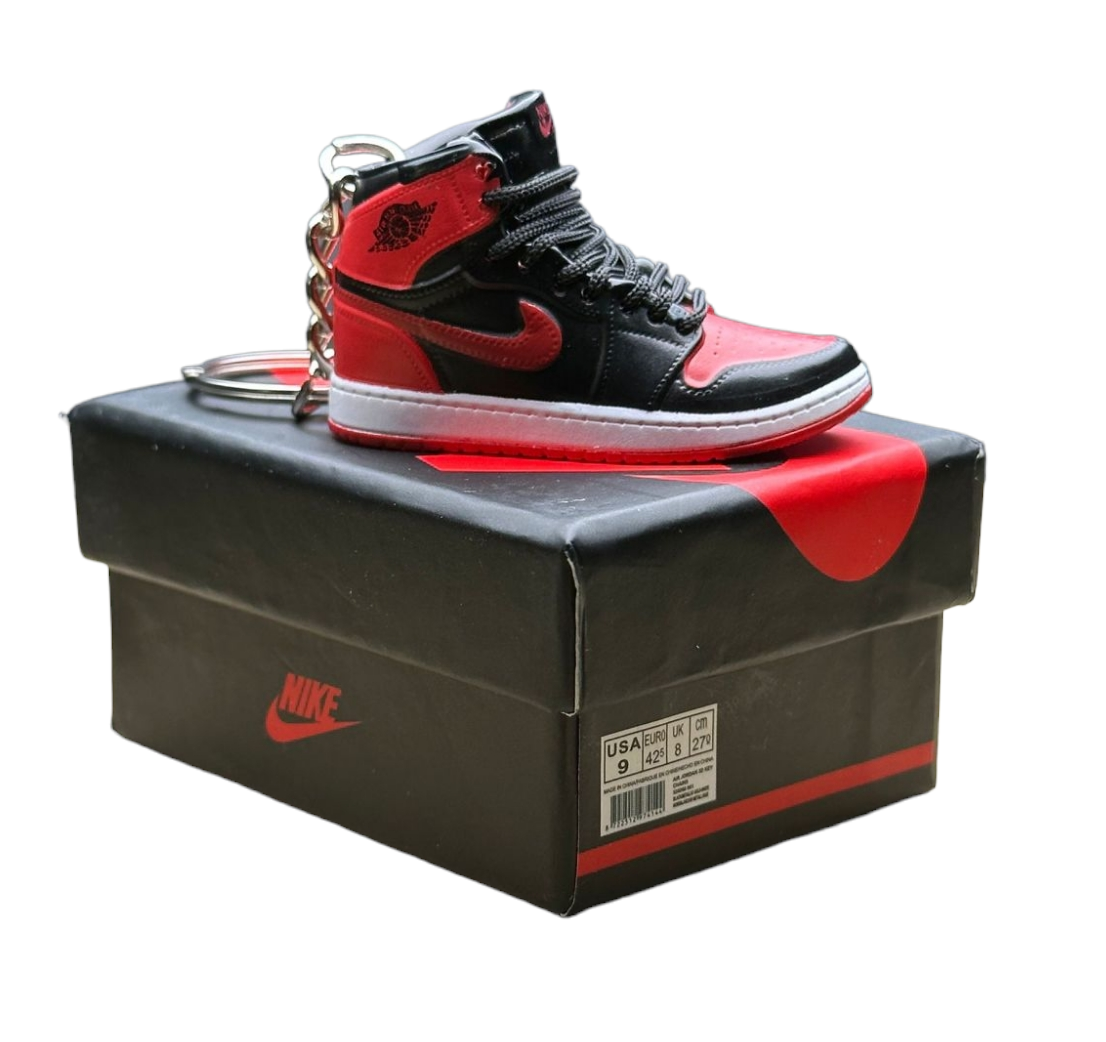 AJ 1 High Top Trainer Keychain With Mini Shoe Box – Lounge Kicks