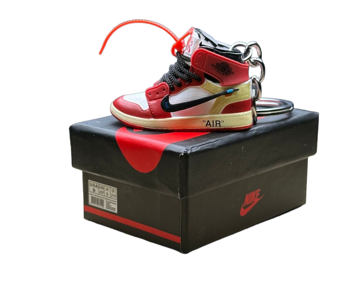 AJ 1 High Top Trainer Keychain With Mini Shoe Box – Lounge Kicks