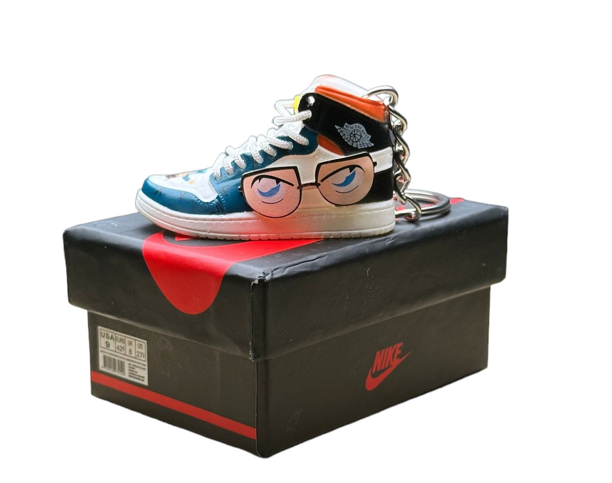 AJ 1 High Top Trainer Keychain With Mini Shoe Box – Lounge Kicks