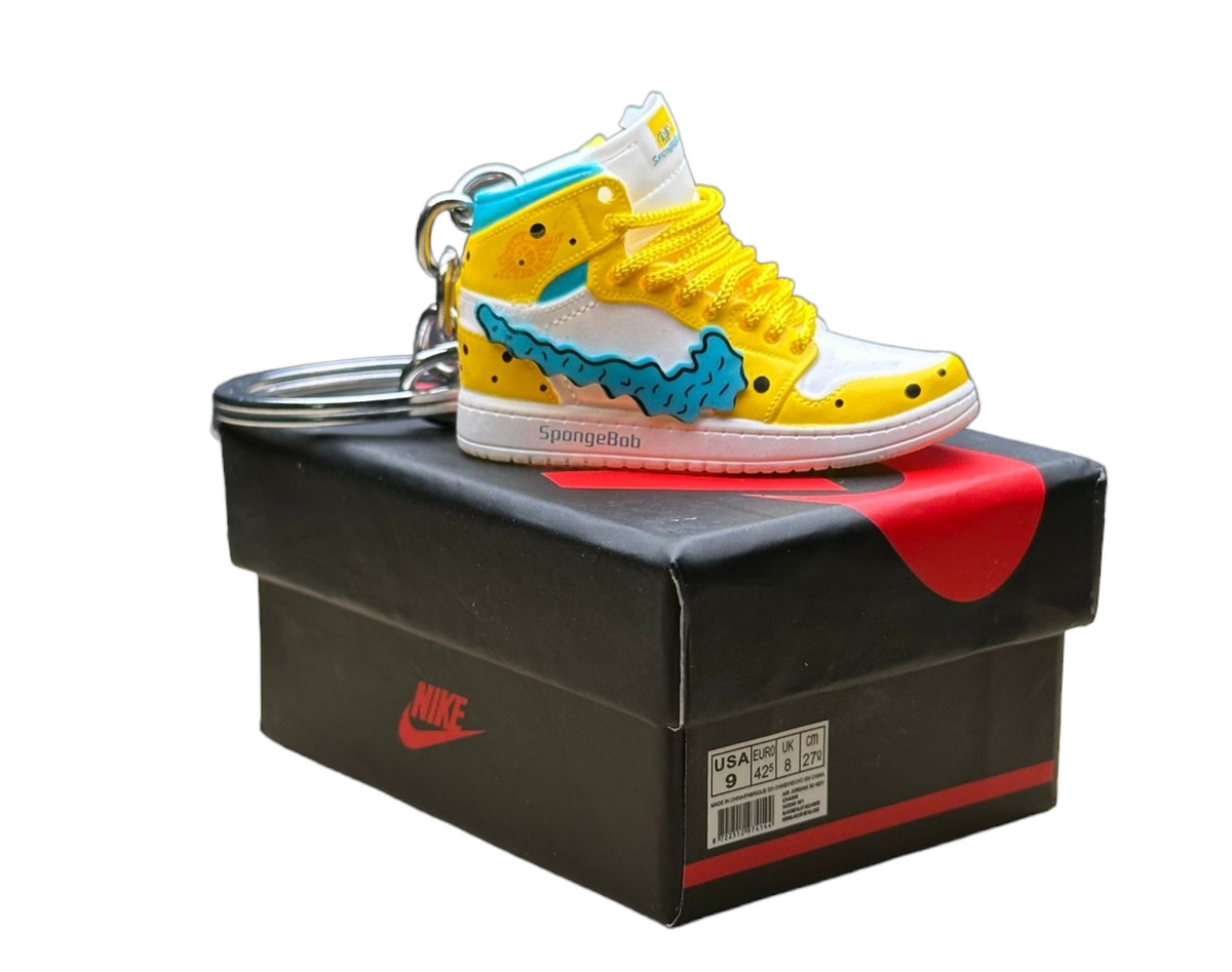 AJ 1 High Top Trainer Keychain With Mini Shoe Box – Lounge Kicks
