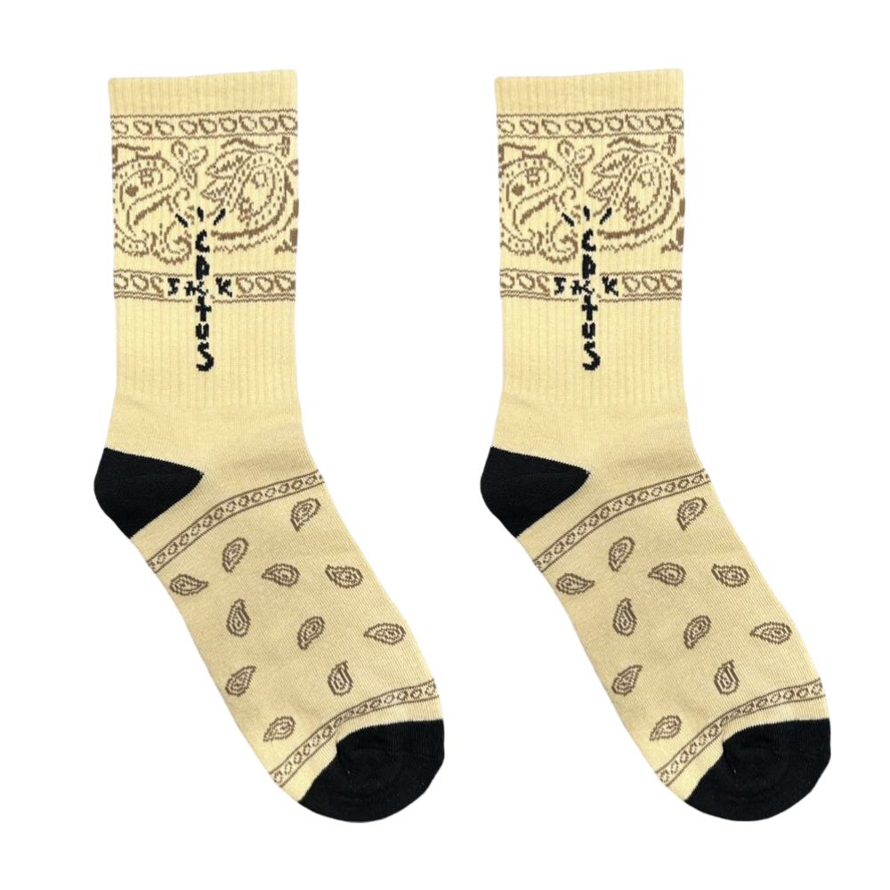 CJ Writing Cream Unisex Socks – Lounge Kicks