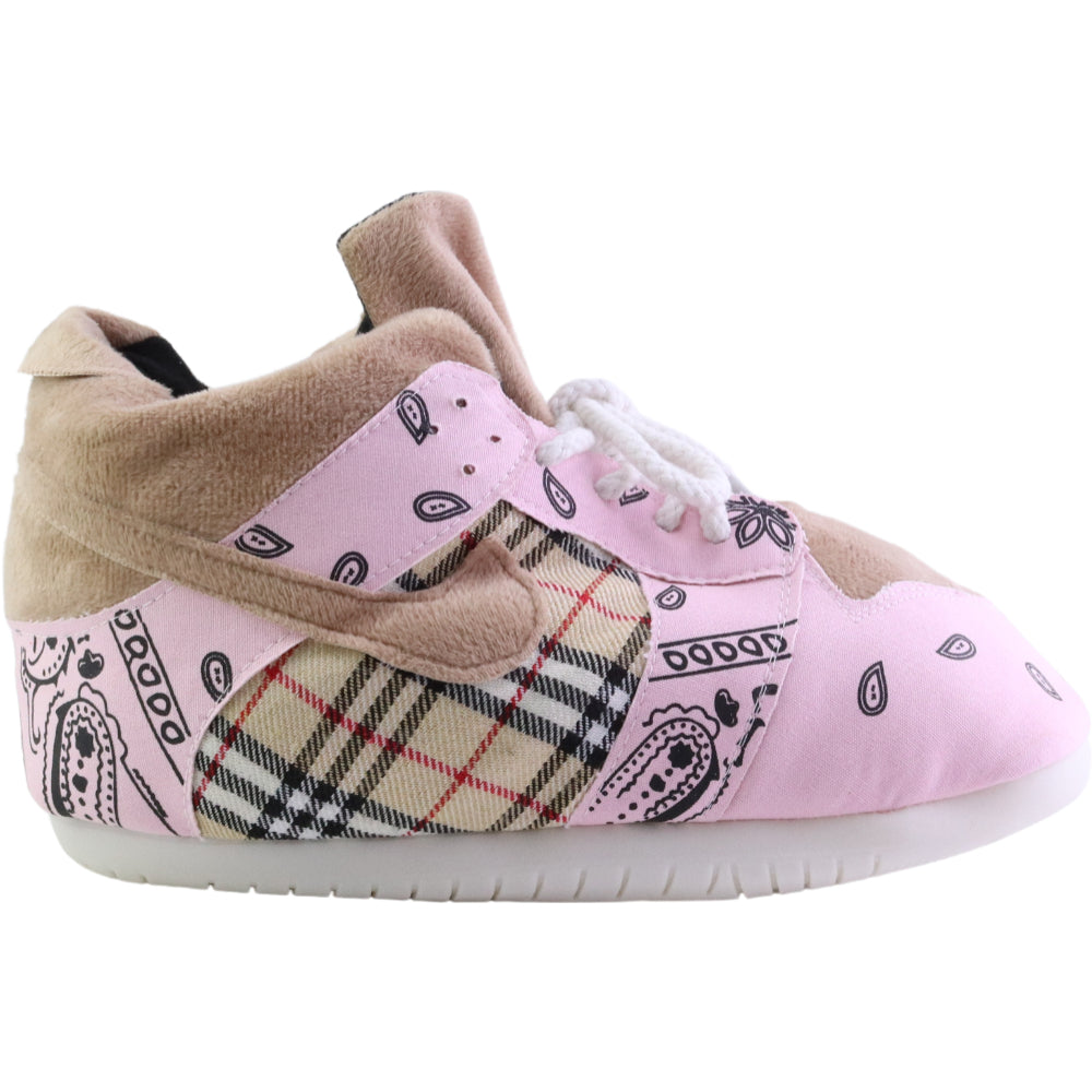 AJ 1 SB Travis Paisley Pink Check Retro Trainer Sneaker Slippers ...