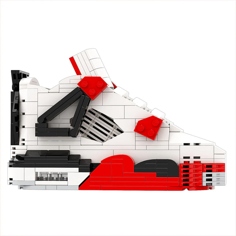 AJ 4 FIRE RED SNEAKER BRICKS – Lounge Kicks