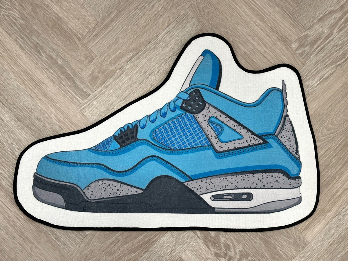 AJ 4 Blue Sneaker Floor Rug Carpet – Lounge Kicks